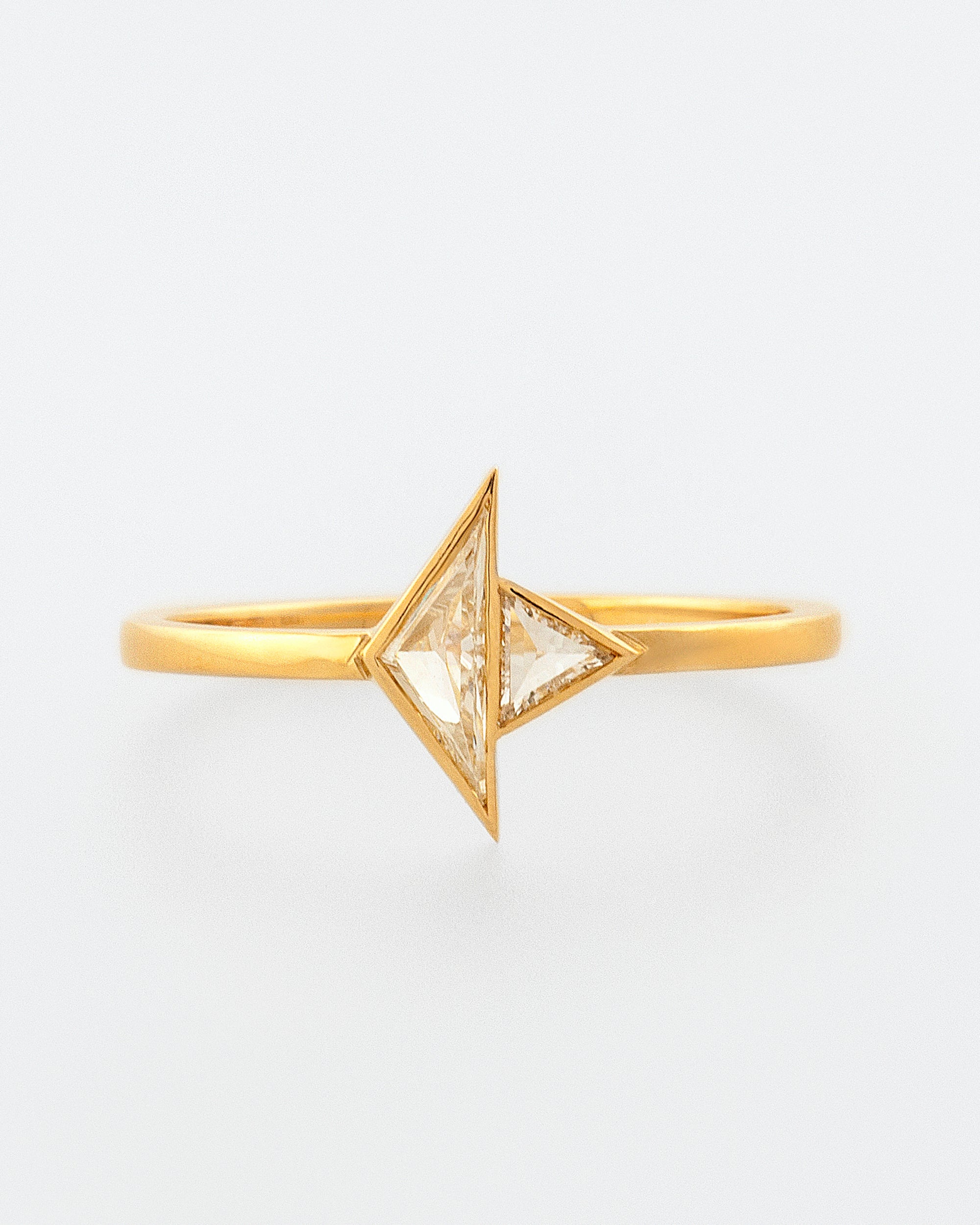 Two Triangle Diamond Ring – Mociun
