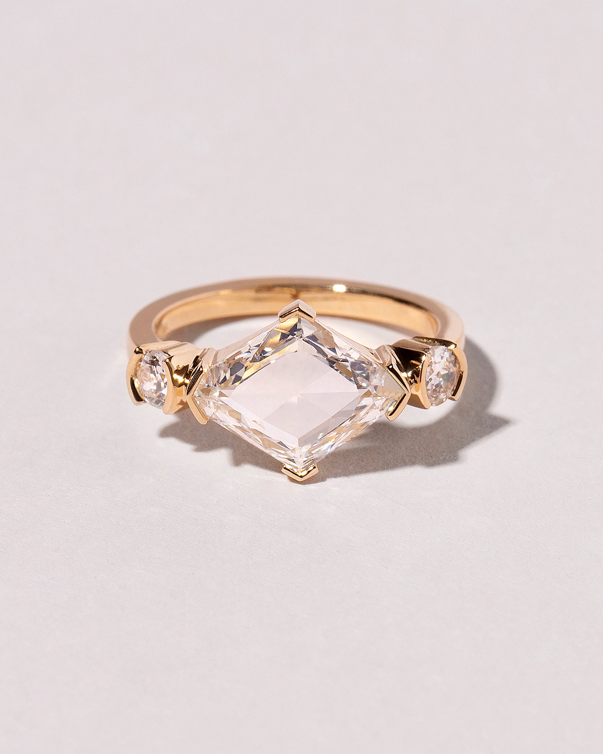 Lozenge Cut Diamond Line Cluster Ring – Mociun