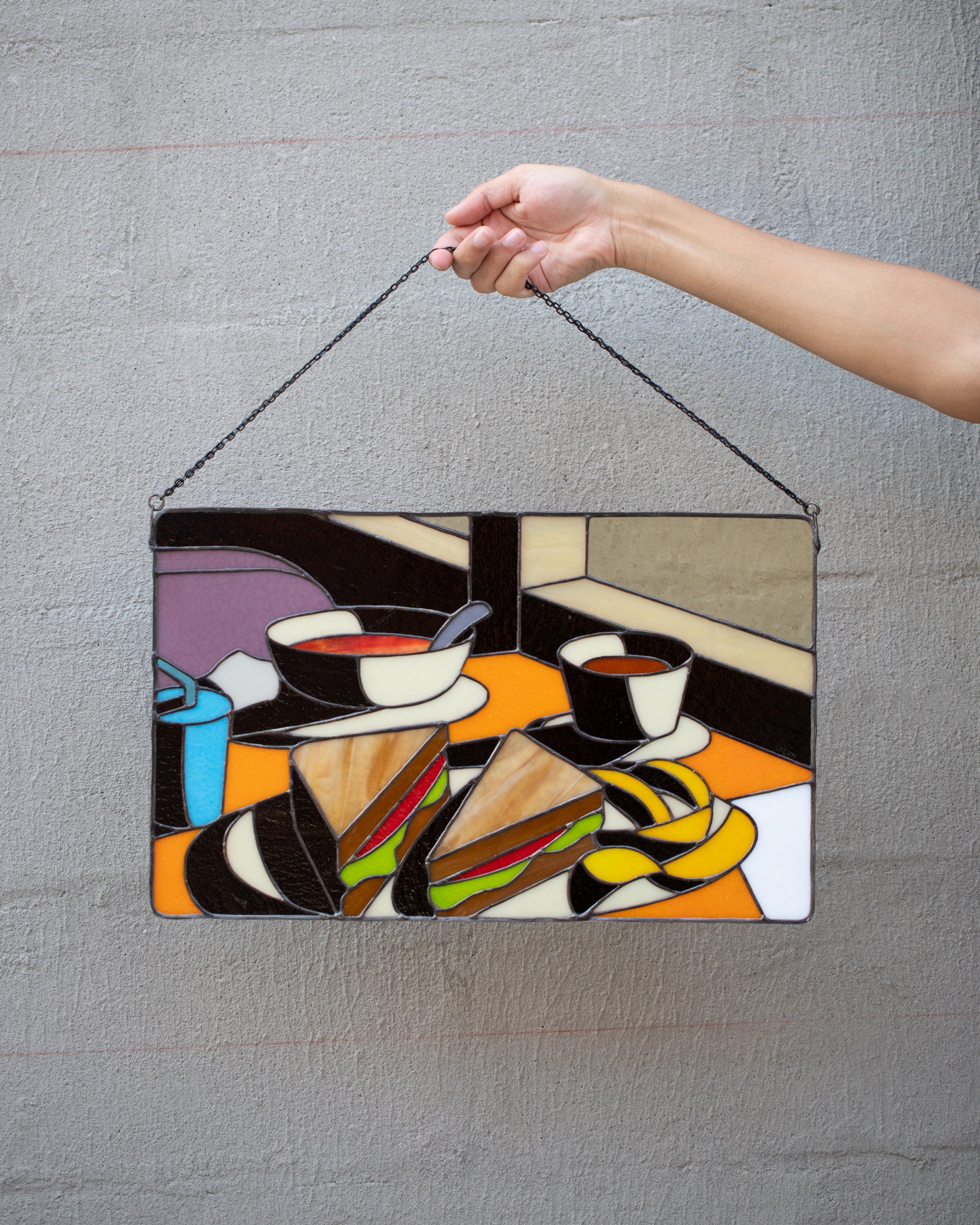 Soeun Lee | BLT & Chips Stained Glass Panel | Mociun